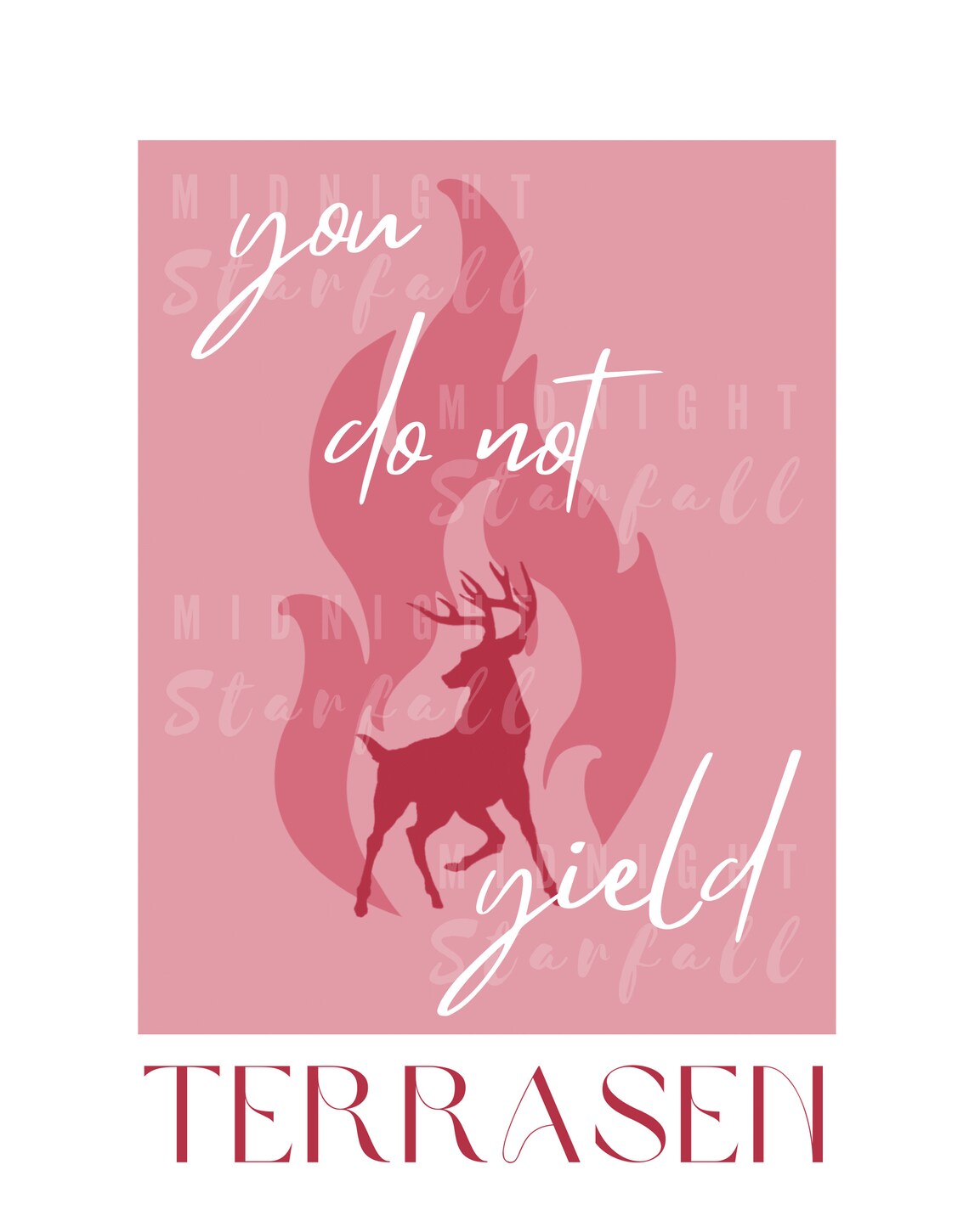 Fireheart Digital Print | SJM | Throne of Glass Print | Booktok Wall ...