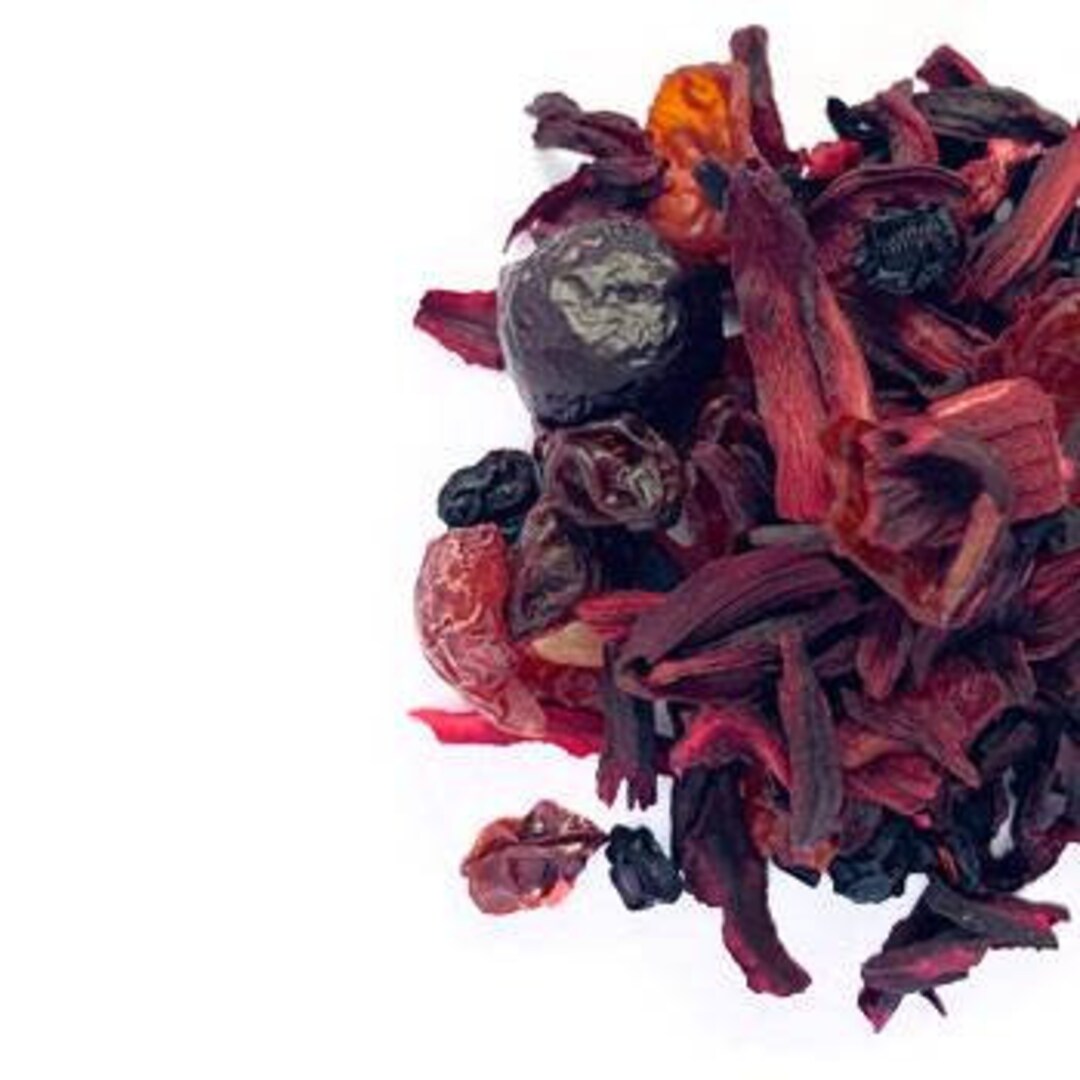 Jar of caffeine Free Crimson Berry Tea Loose Leaf - Etsy