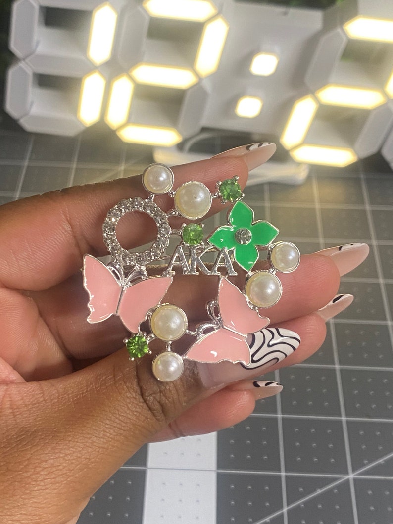 Brooches Sorority Brooches AKA ZOB Pendants Brooch - Etsy