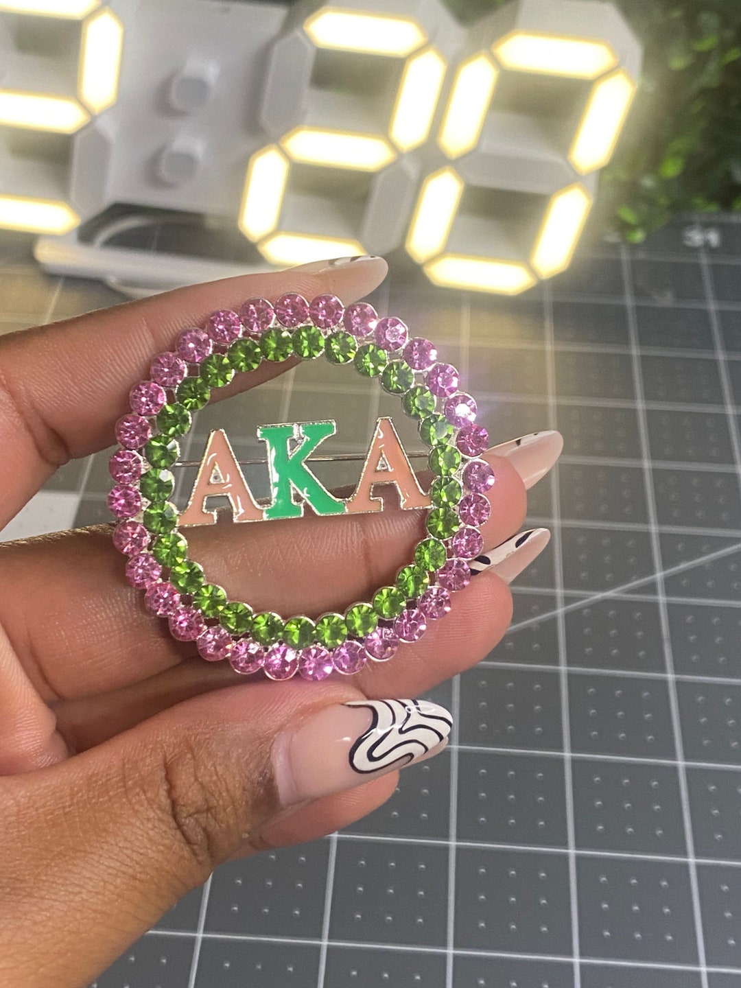 Brooches Sorority Brooches AKA ZOB Pendants Brooch - Etsy