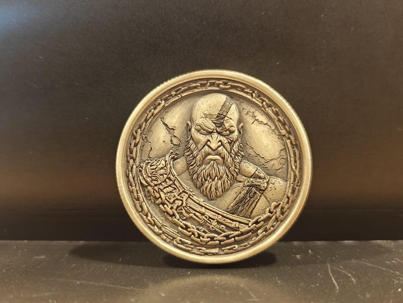 God of War Ragnarök Coin | Kratos Vs Thor Bronze Collectible - Etsy