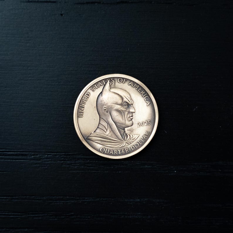Batman Collectible Coin | 2025 Quarter Dollar Style | Dark Knight Fan ...