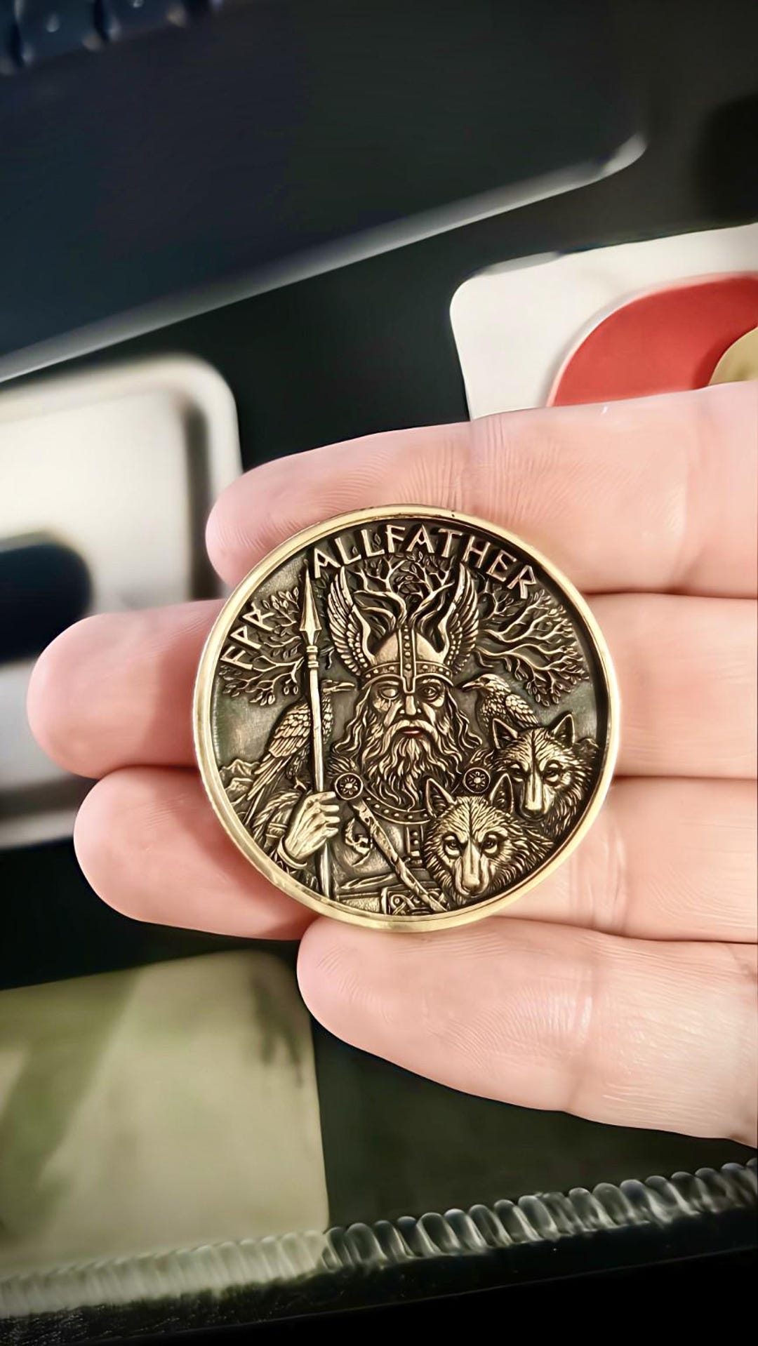 Odin & Thor Norse Mythology Coin | Antique Bronze Viking Challenge Coin ...