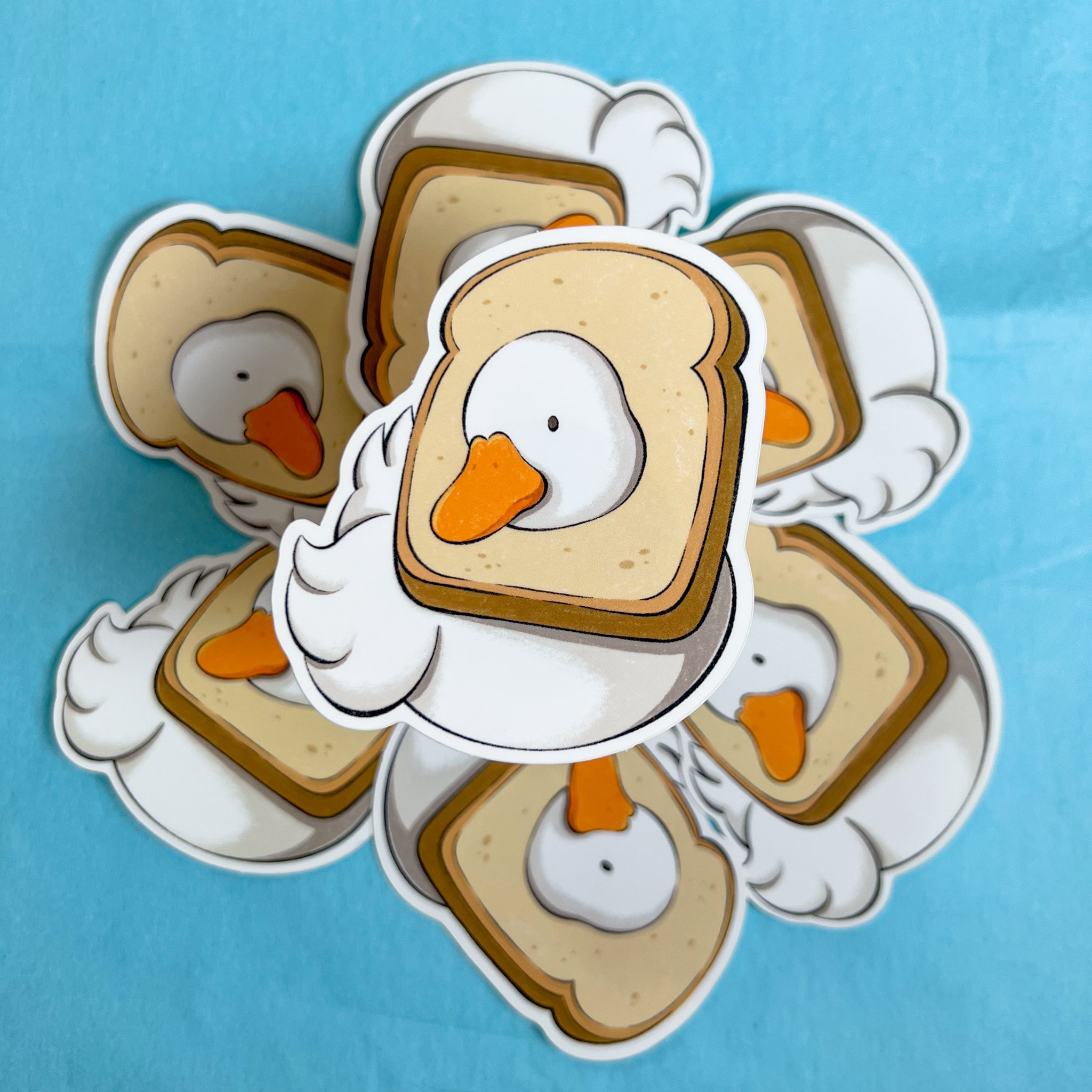 Duck Bread Sticker Cute Stationery Matte Stickers - Etsy