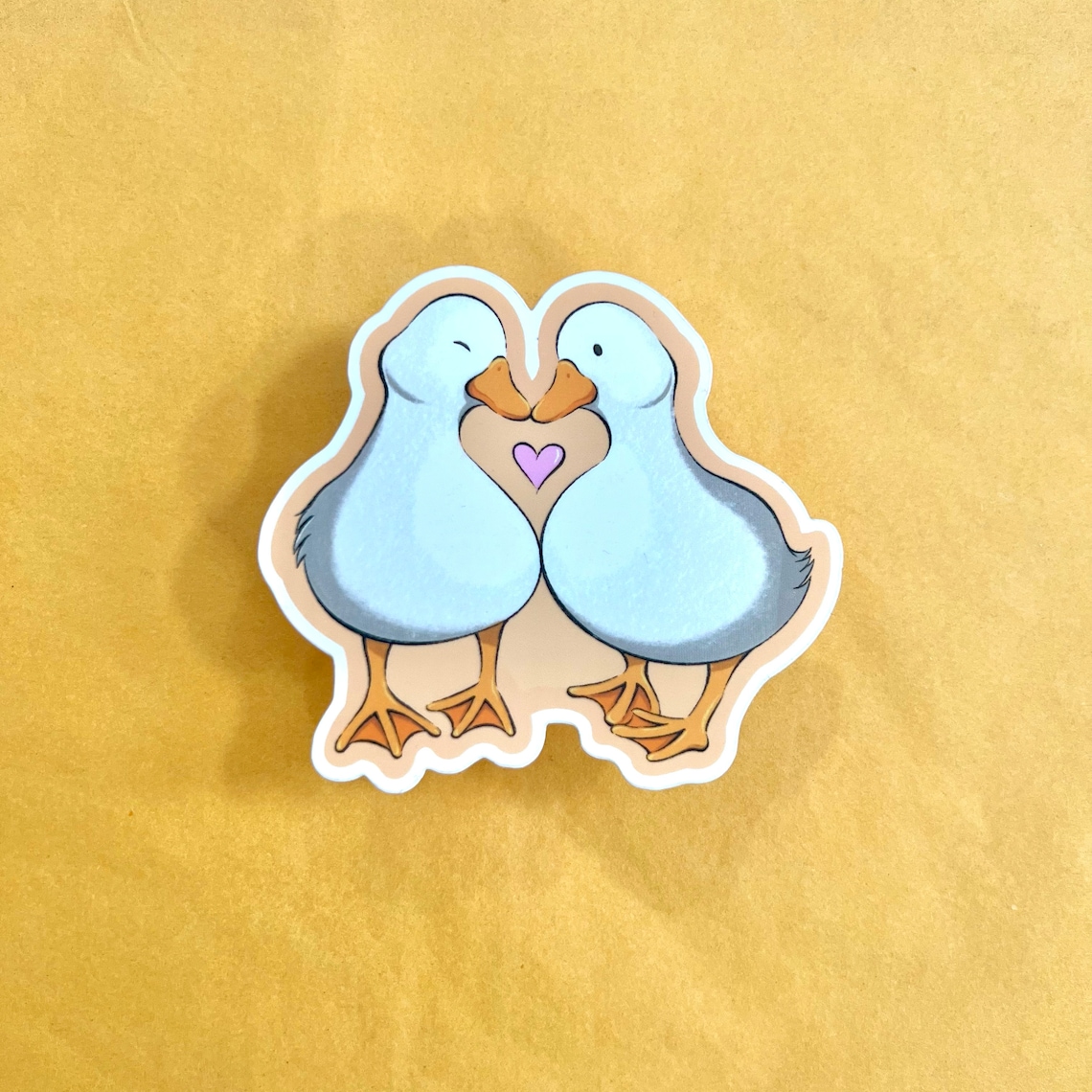 Cute Ducks in Love Sticker Coquette Cute Stationery Soft Aesthetic ...