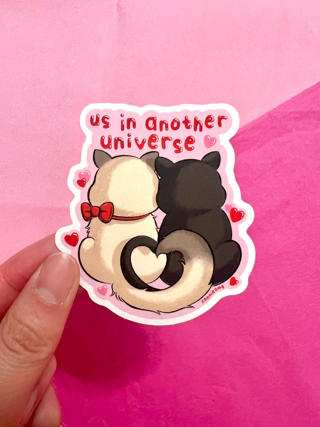 Cute Cats Sticker | Coquette | Soft Aesthetic | Weatherproof Vinyl ...