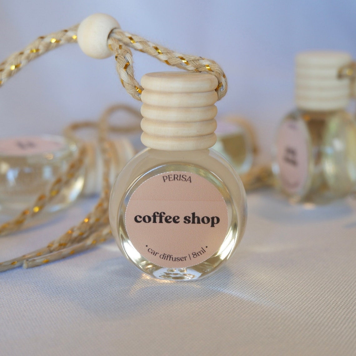 Car Diffuser, Hanging Car Oil Diffuser, Car Air Freshener, Wooden ...