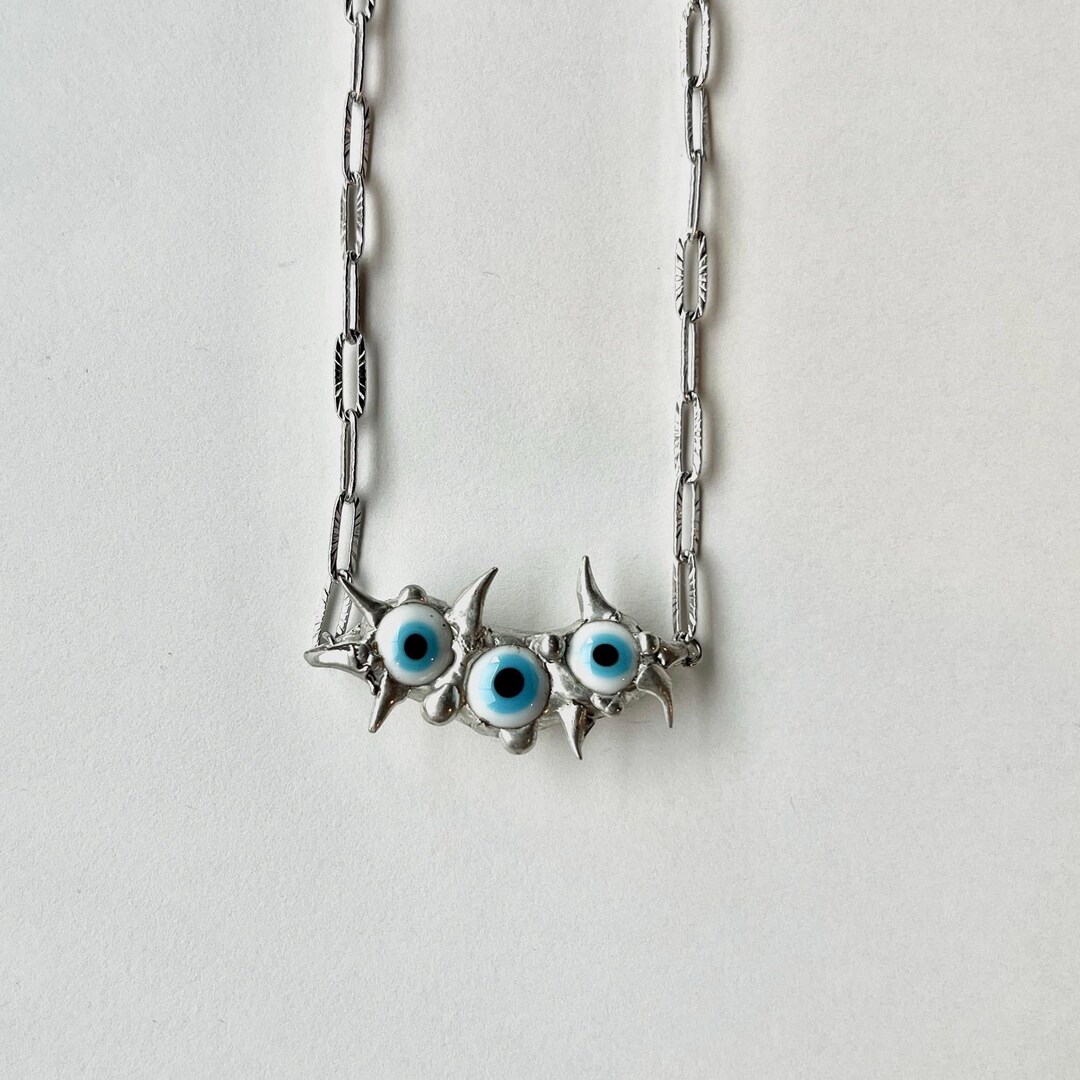The Third Eye Choker Necklace | Handmade Soft Soldered Pendants - Etsy