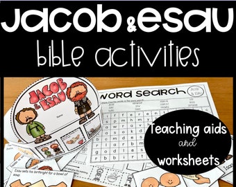 JACOB and ESAU Bible Story Coloring Page Activity Sunday - Etsy UK