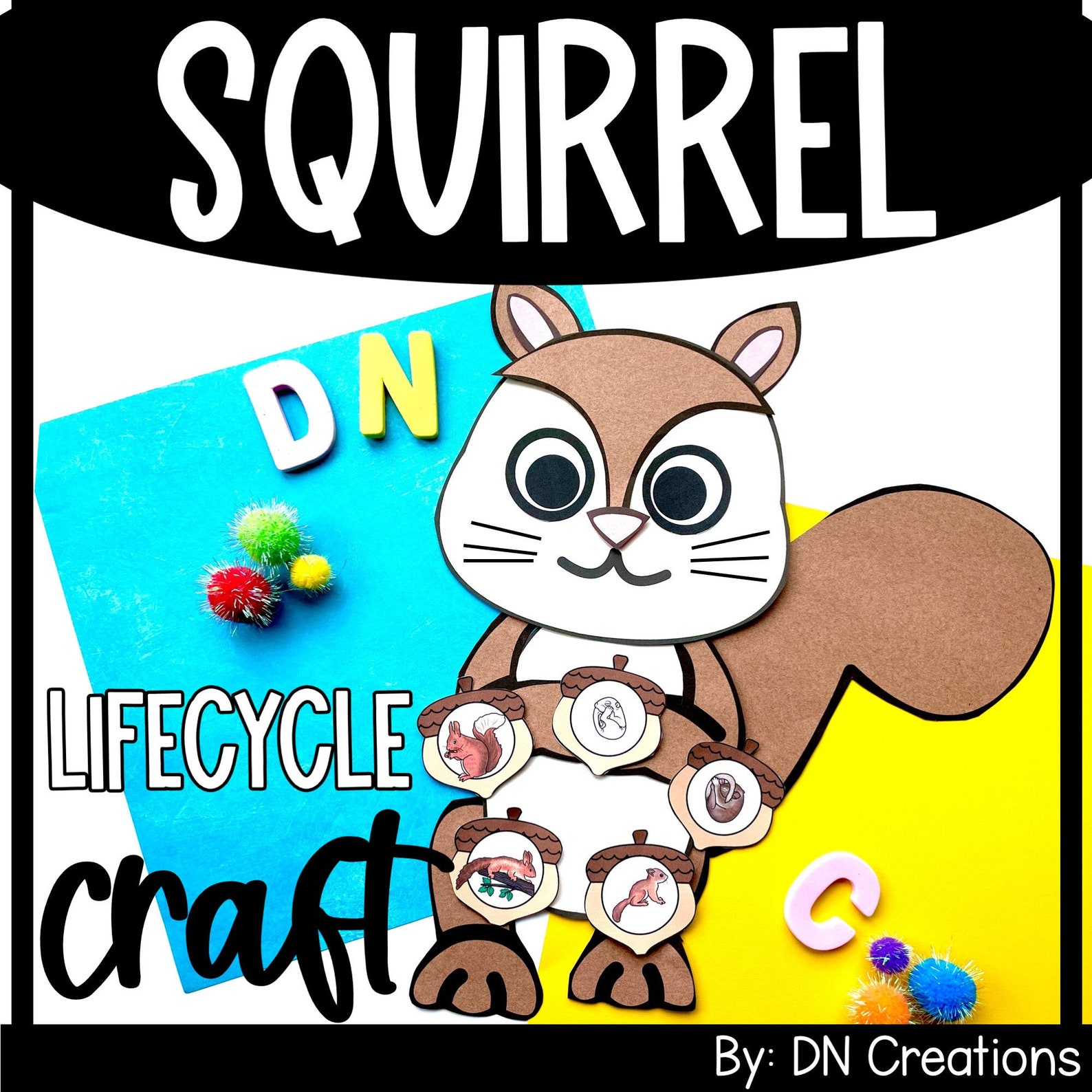 Squirrel Life Cycle Craft | Squirrel Craft | Woodland Animal Craft ...