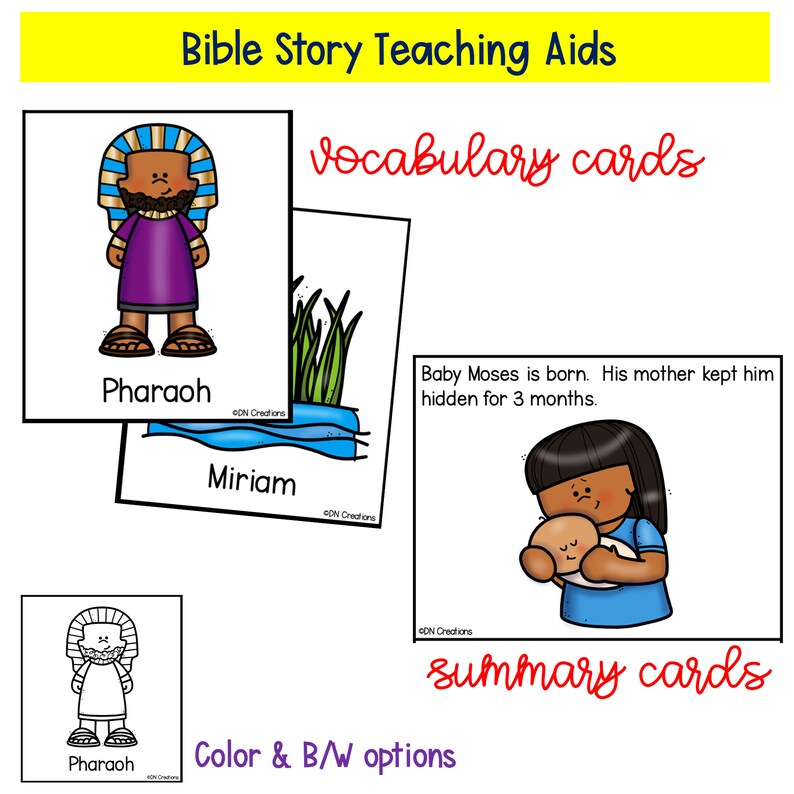 Baby Moses Bible Story Activities: Sunday School Lesson (PDF) - Etsy