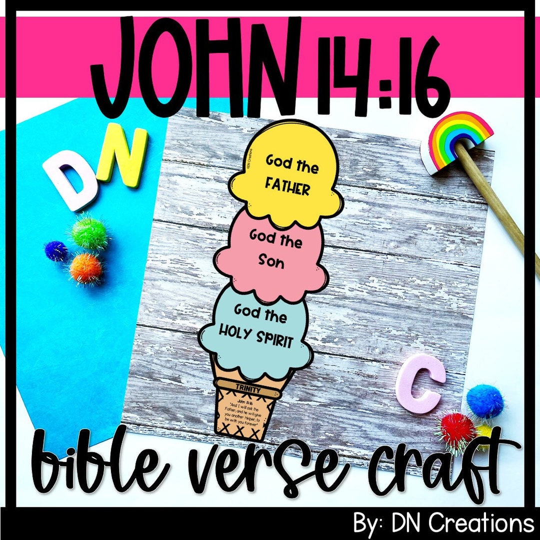 John 14:16 Bible Craft | Trinity Craft | God Jesus Holy Spirit the ...