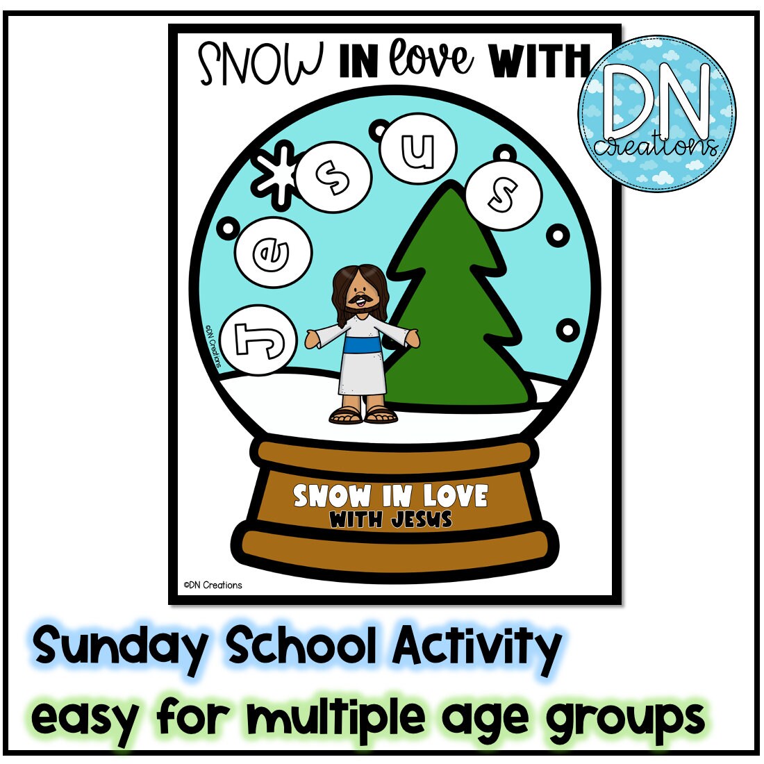 Winter Bible Snow Globe Craft: Sunday School Printable (PDF) - Etsy