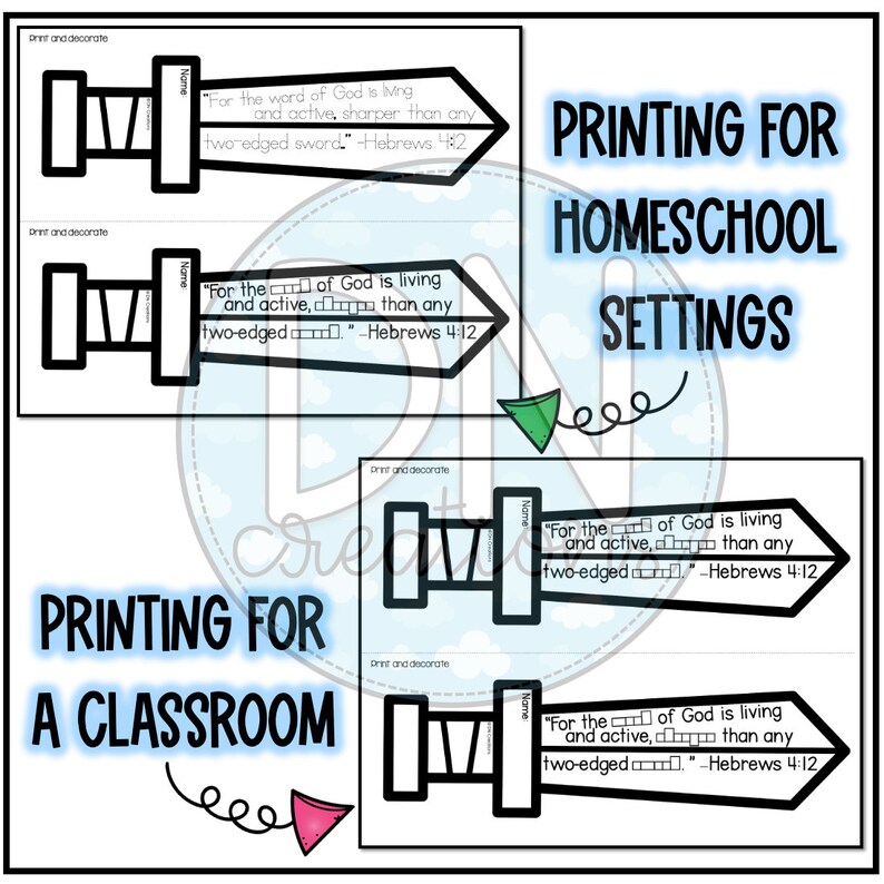 Hebrews 4 12 Bible Craft | Sword Bible Craft | God's Word Bible Craft ...