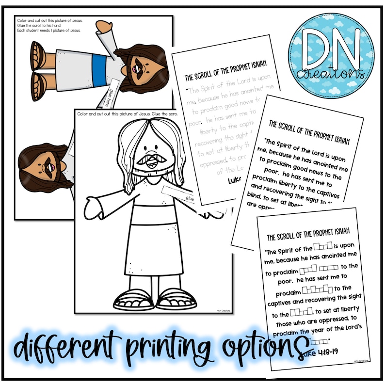 Jesus Teaches in Synagogue Craft | Luke 4:18-19 Bible Memory Verse ...