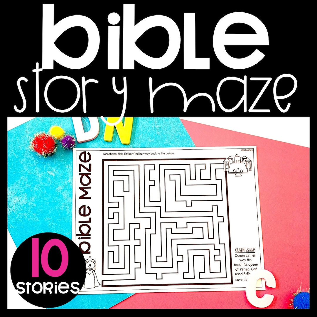 Bible Story Mazes L Old Testament Bible Activity L Bible Printables - Etsy