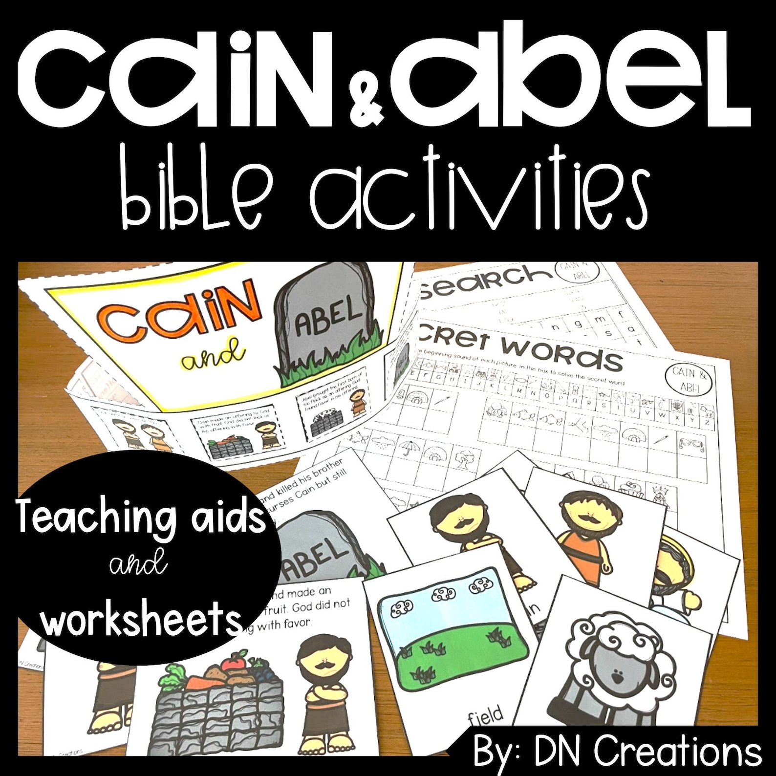 Cain and Abel Bible Activities: Sunday School Printables (PDF Download ...