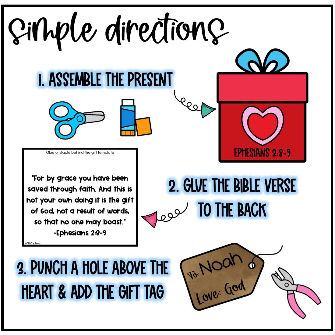 Ephesians 2:8-9 Bible Craft | Gift of Jesus Craft | Gift of God's Grace ...