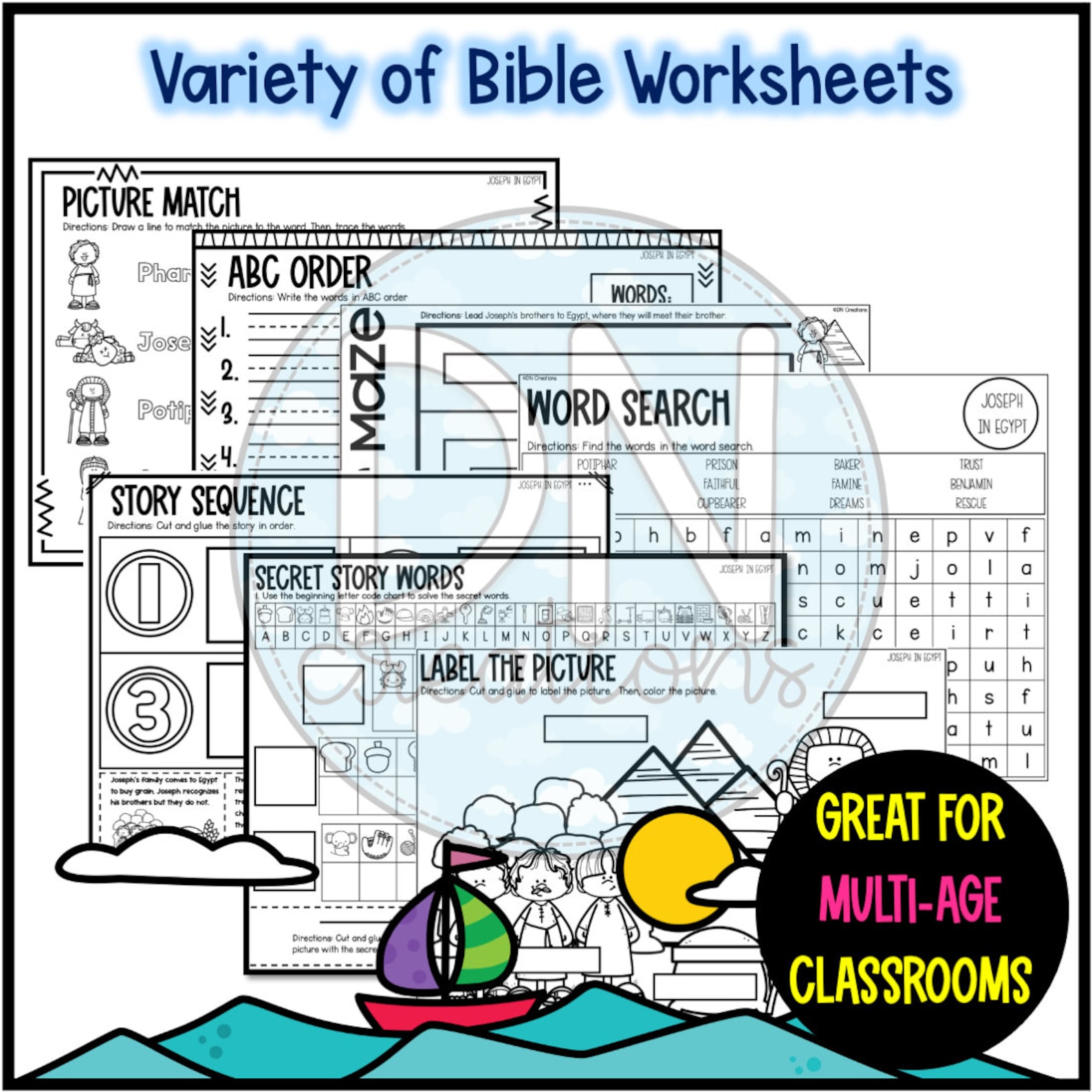 Joseph in Egypt Bible Activities: Sunday School Lesson (PDF Download ...