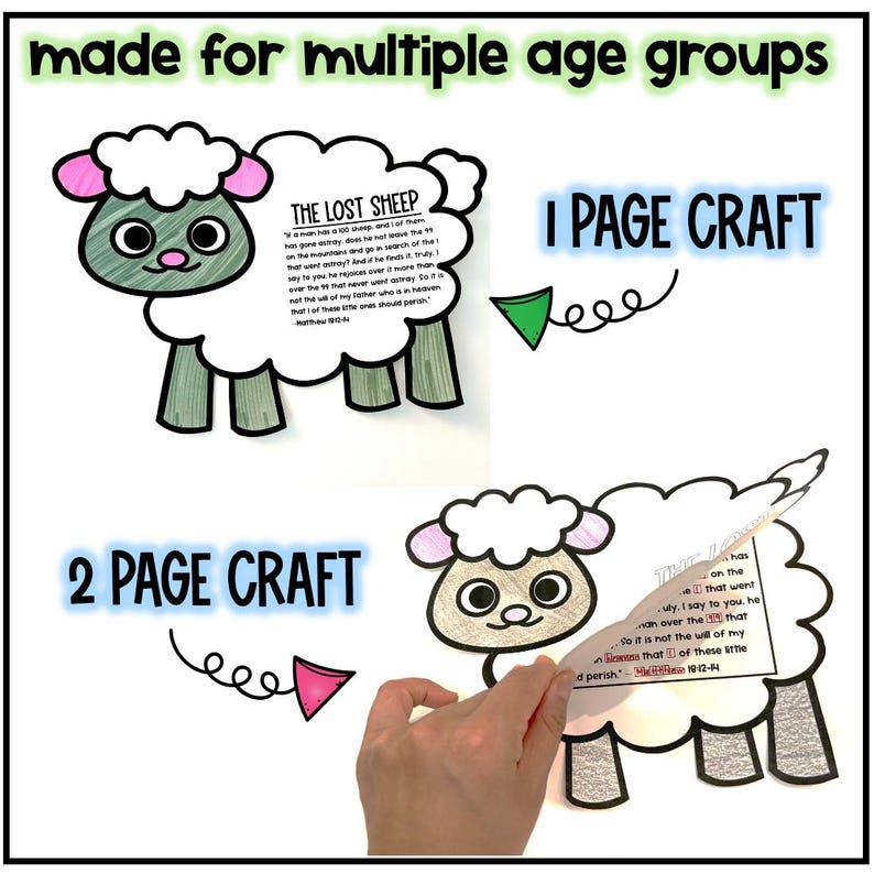 The Lost Sheep Bible Craft | Sheep Craft for Sunday School Lesson ...