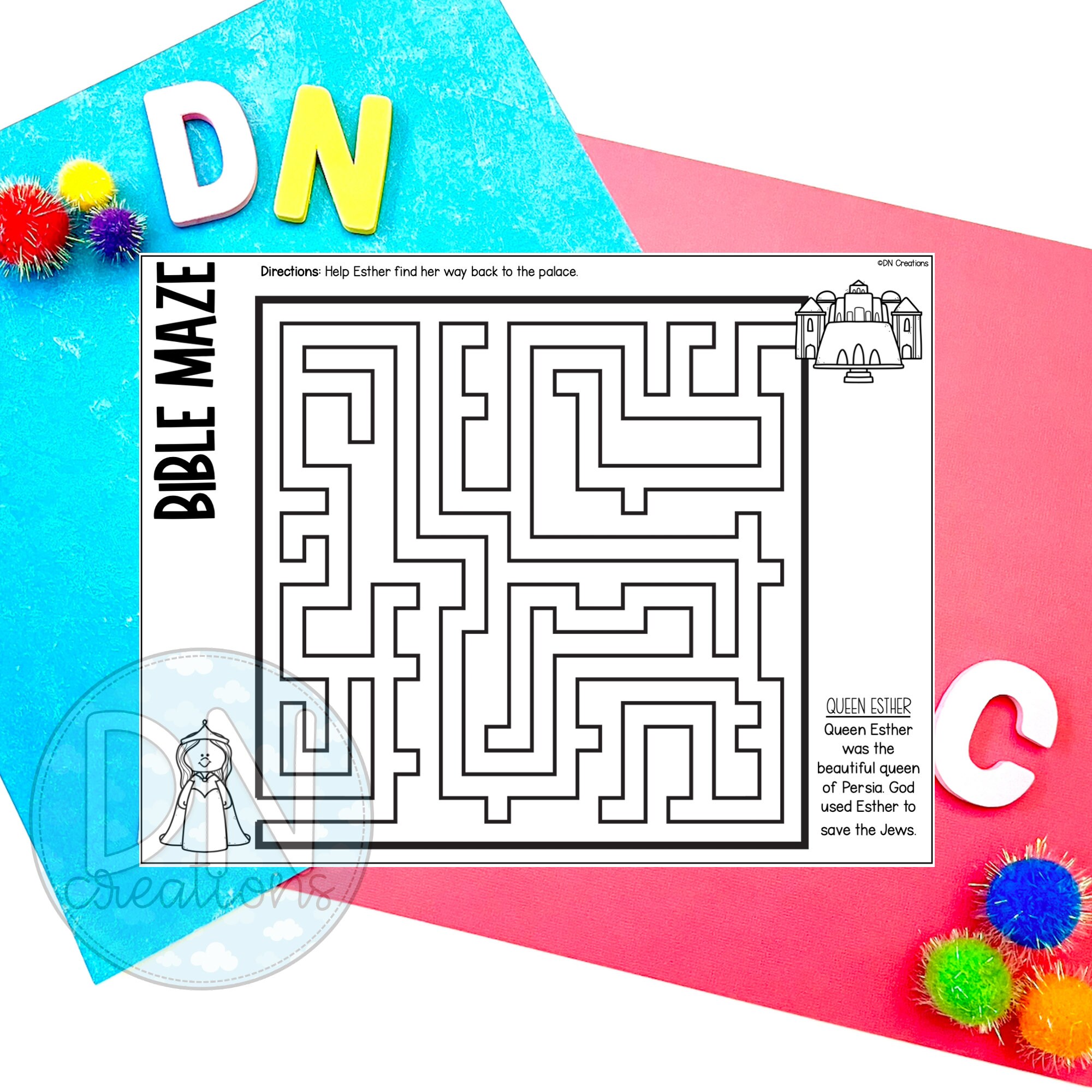 Queen Esther Bible Study: Kids Worksheets & Lessons (PDF Download) - Etsy