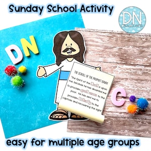 Jesus Teaches in Synagogue Craft | Luke 4:18-19 Bible Memory Verse ...