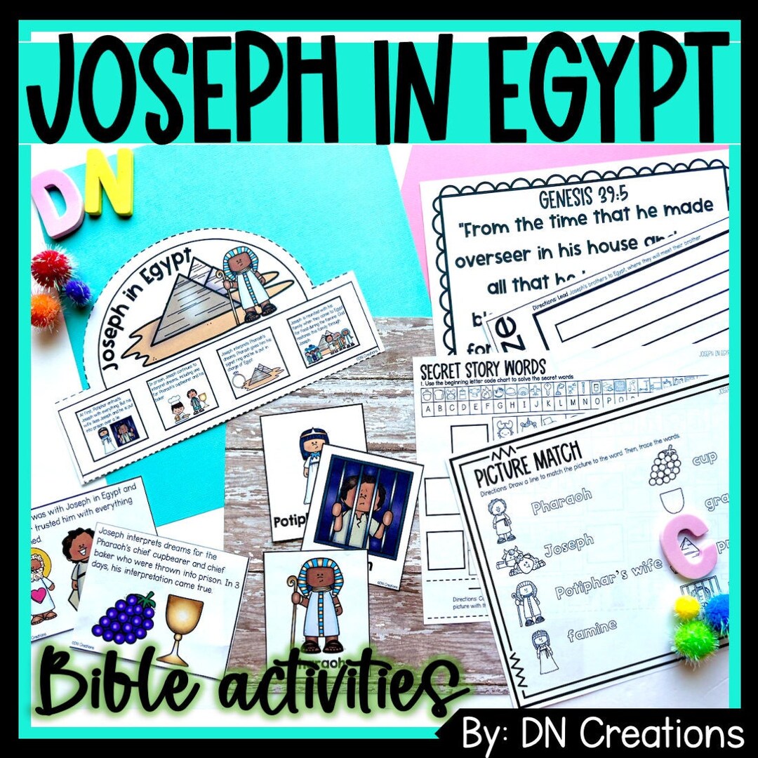 Joseph in Egypt Bible Activities: Sunday School Lesson (PDF Download ...