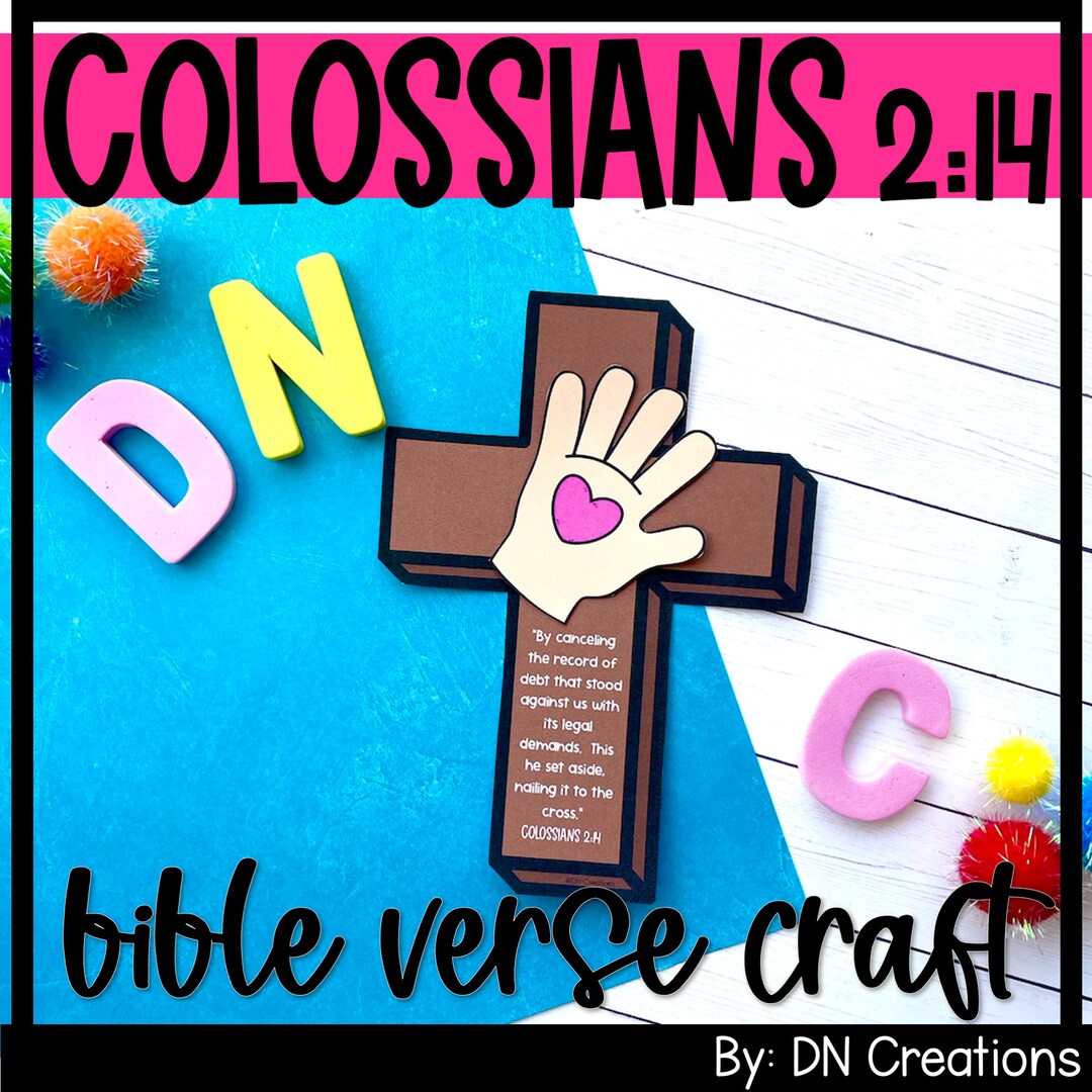 Colossians 2:14 Bible Craft L Cross Craft Jesus Died for Our Sins Craft ...