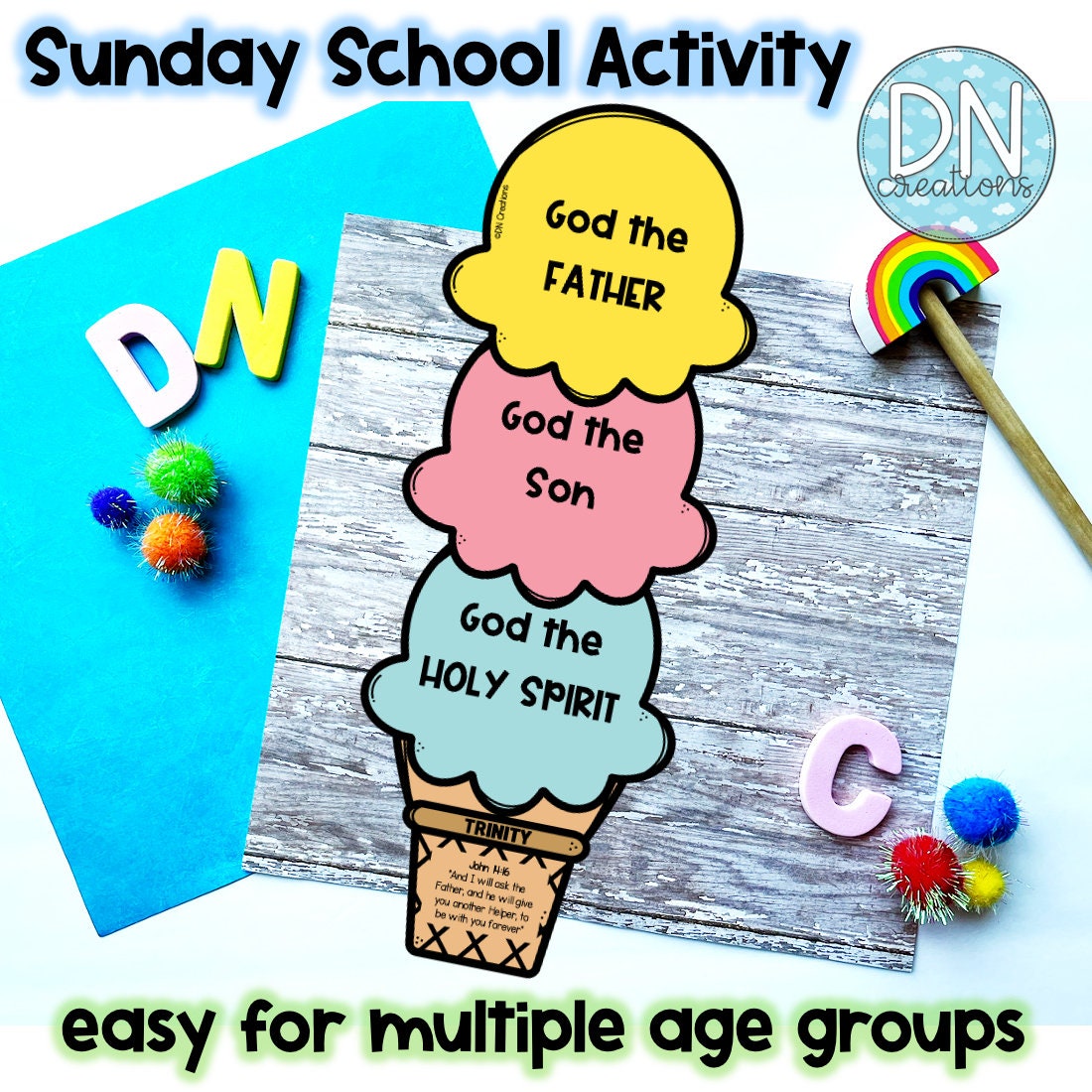 John 14:16 Bible Craft Trinity Craft God Jesus Holy Spirit the Trinity ...