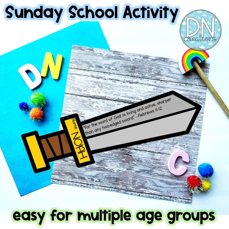 Hebrews 4 12 Bible Craft | Sword Bible Craft | God's Word Bible Craft ...