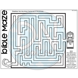 Bible Story Mazes L Old Testament Bible Activity L Bible Printables - Etsy