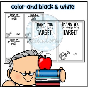 Teacher Appreciation Notes | Target Gift Card Notes | Thank You Gift ...