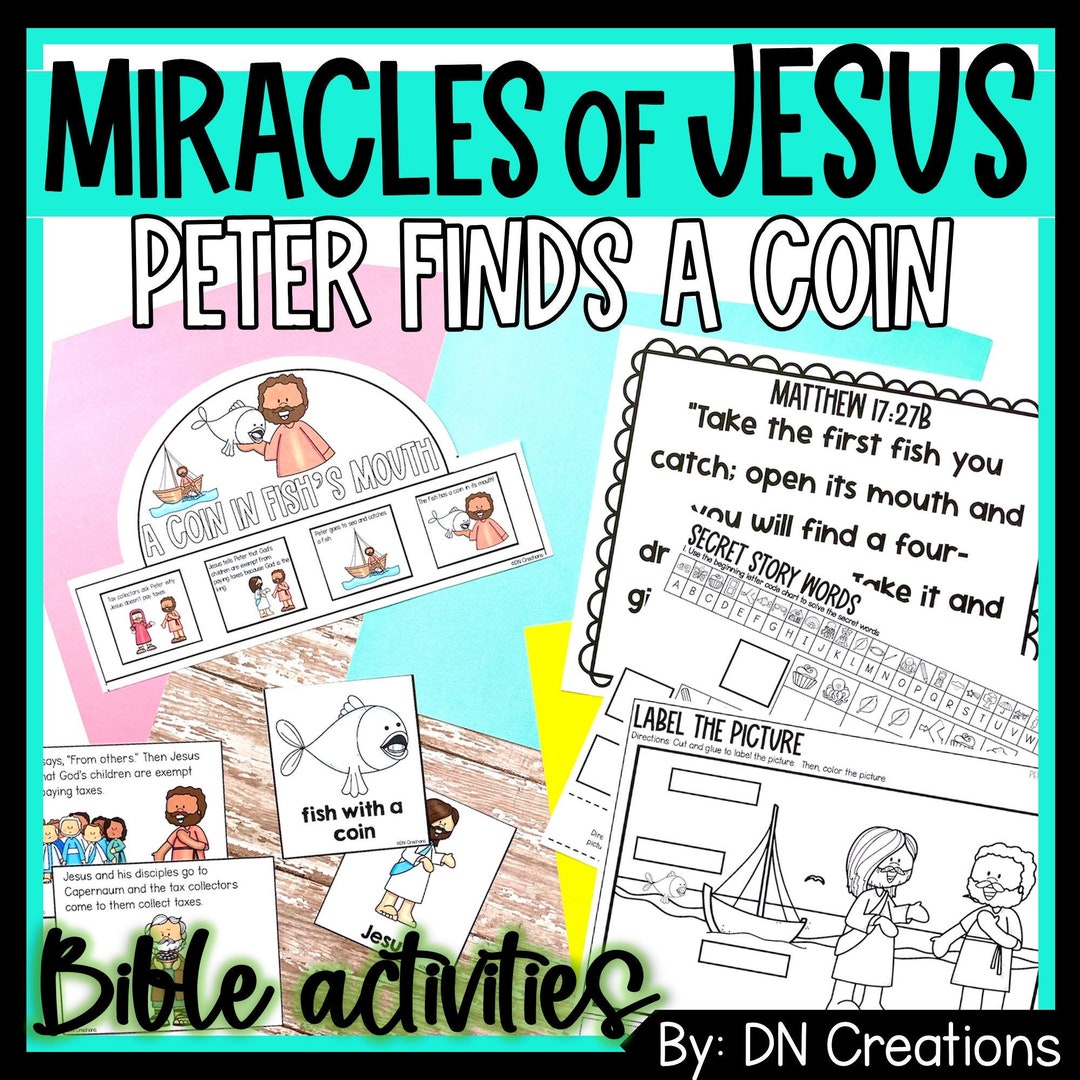 Peter Finds a Coin Miracle Activities L Stories of Jesus Bible Study L ...