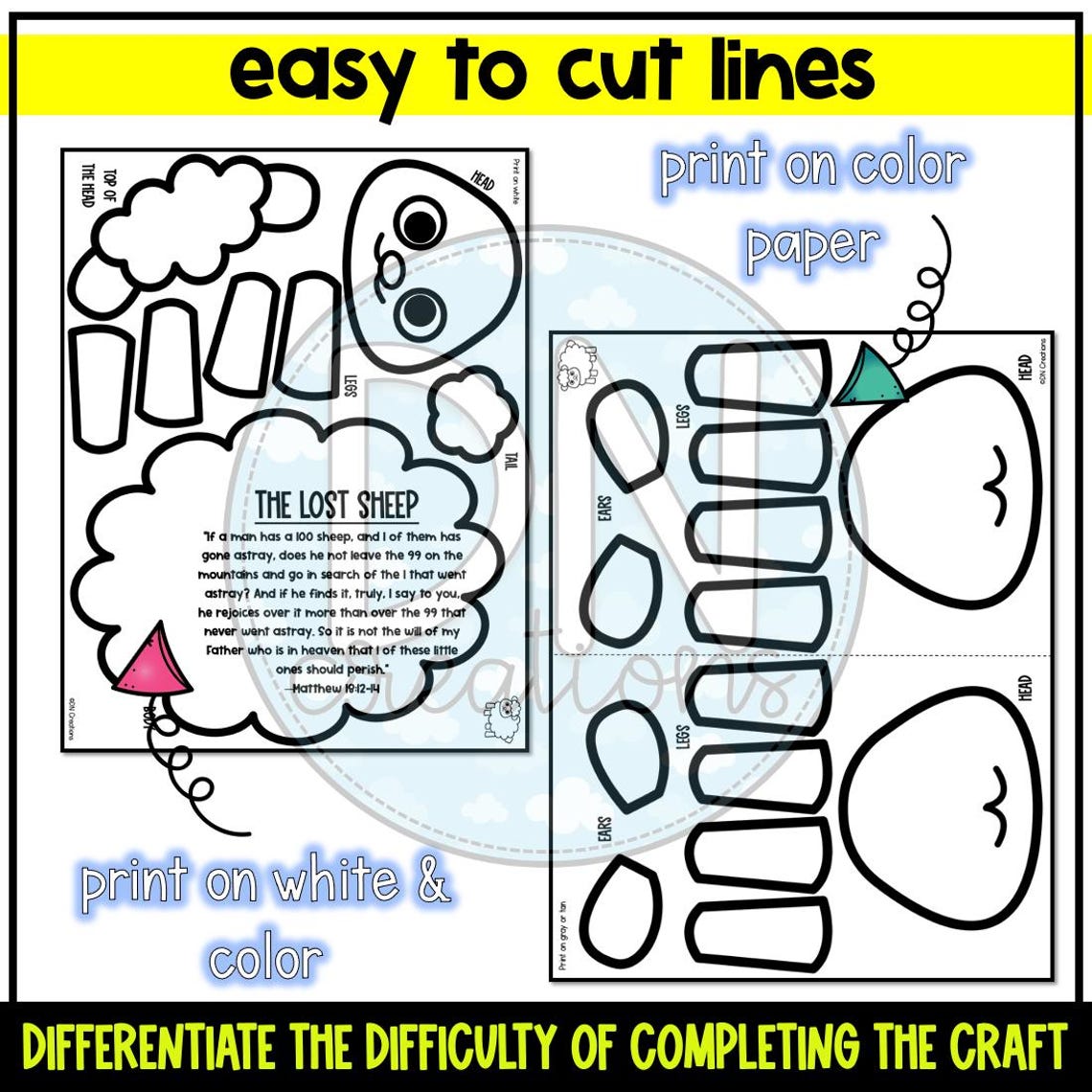 The Lost Sheep Bible Craft | Sheep Craft for Sunday School Lesson ...