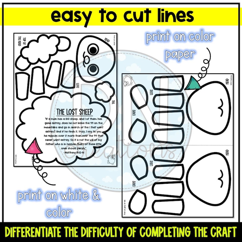 The Lost Sheep Bible Craft | Sheep Craft for Sunday School Lesson ...