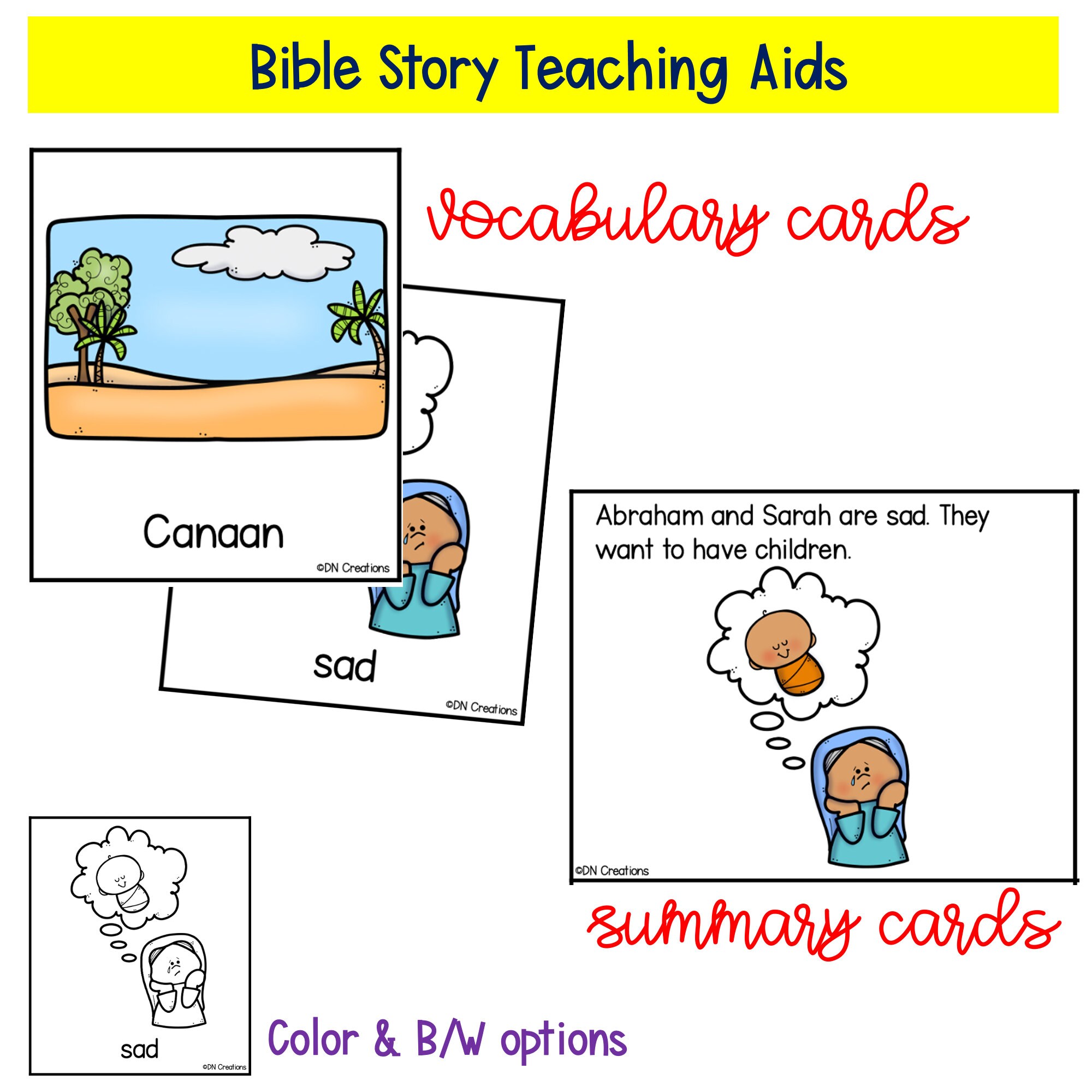 Abraham and Sarah Bible Story Activities: Homeschool Sunday School (PDF ...