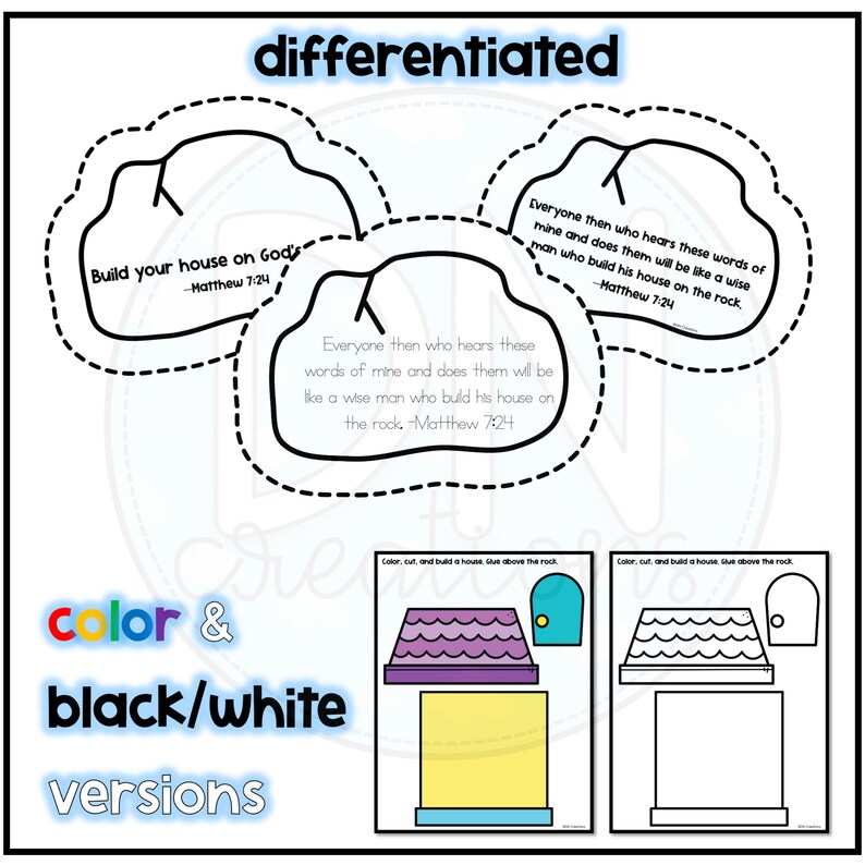 Matthew 7:24 Bible Craft | Build His House Upon a Rock Craft | Firm ...