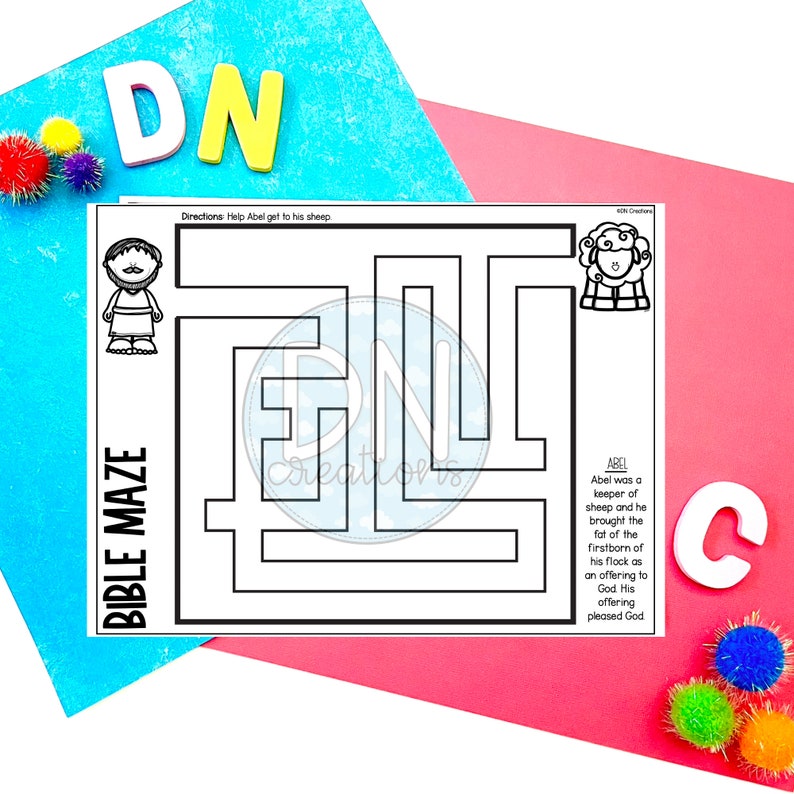 Cain and Abel Bible Activities: Sunday School Printables (PDF Download ...