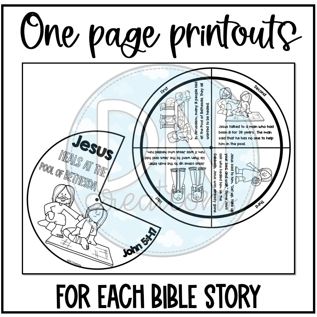 Bible Story Wheel Bundle 2 Bible Crafts Bundle Bible Activities Bundle ...