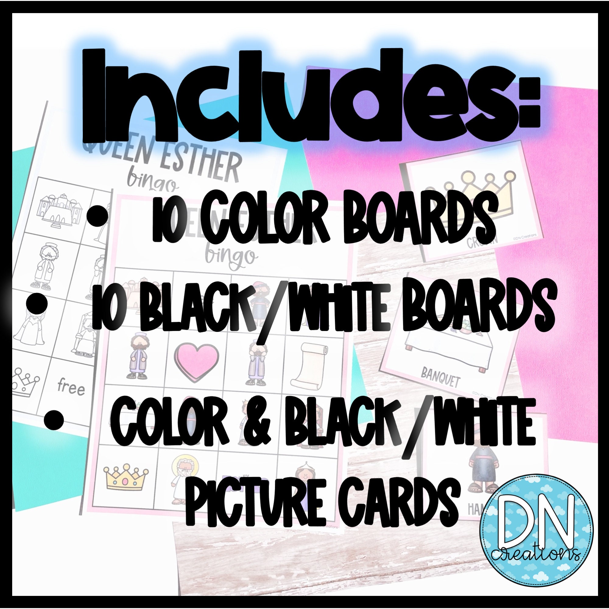 Queen Esther Bible Bingo: Sunday School Game (PDF Download) - Etsy