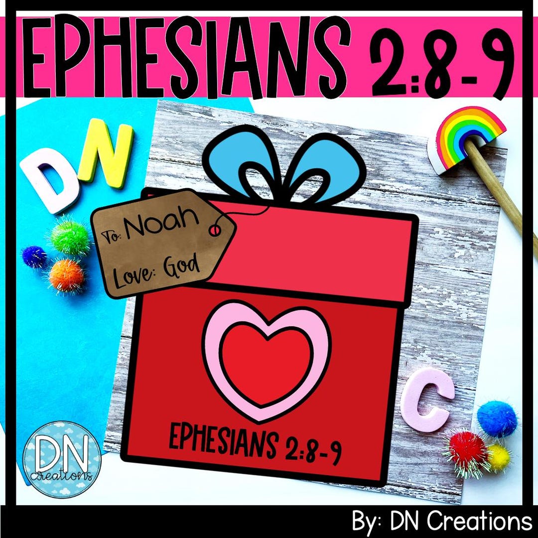 Ephesians 2:8-9 Bible Craft | Gift of Jesus Craft | Gift of God's Grace ...
