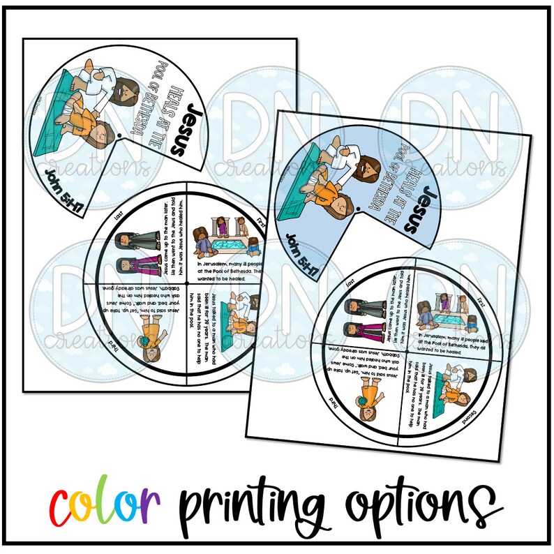 Jesus Heals at Bethesda Pool Story Wheel: Sunday School Craft (PDF) - Etsy