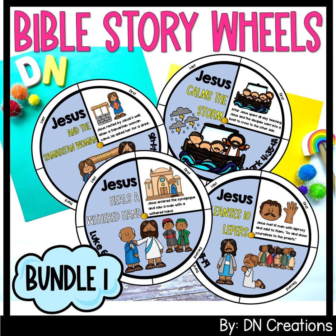 Bible Story Wheel Bundle 1 | Bible Crafts Bundle | Bible Activities ...