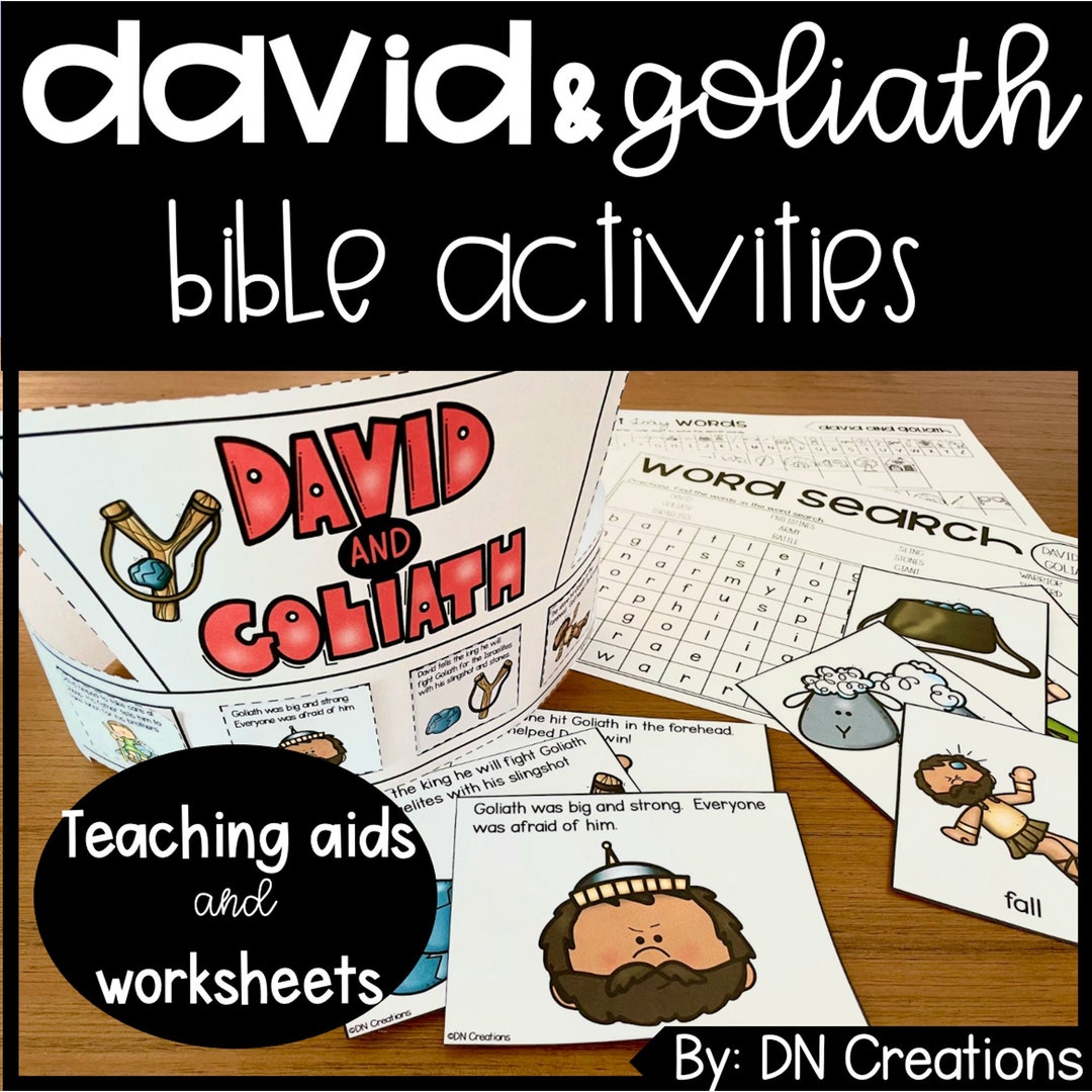 David and Goliath Bible Printables L David Bible Study for Sunday ...