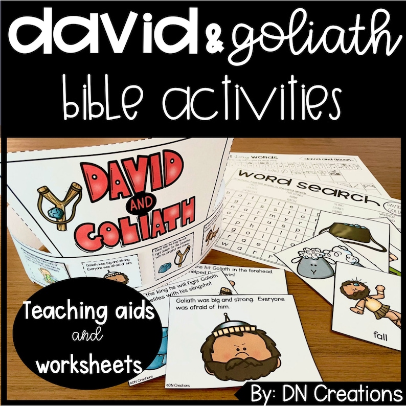 David and Goliath Bible Printables L David Bible Study for Sunday ...