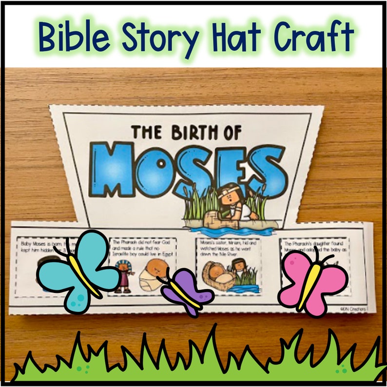 Birth of Moses Bible Activities L Baby Moses Bible Study for Kids for ...
