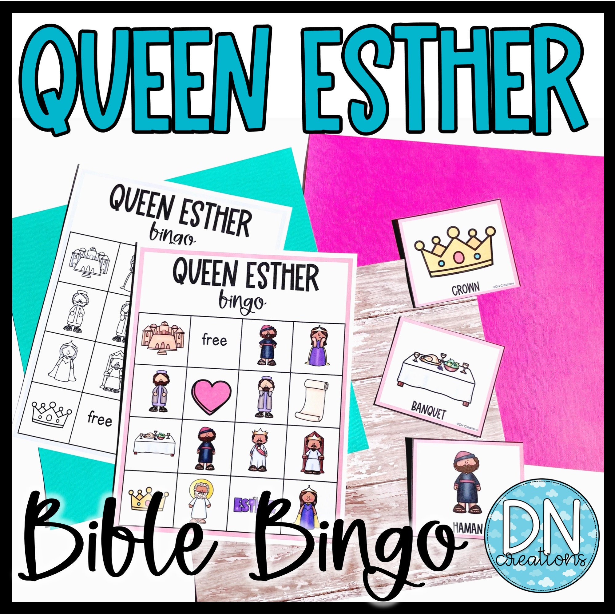 Queen Esther Bible Bingo: Sunday School Game (PDF Download) - Etsy