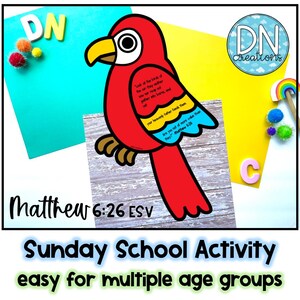 Matthew 6:26 Bible Craft | God Loves You Sunday School Lesson | God ...