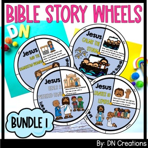Bible Story Wheel Bundle 1 | Bible Crafts Bundle | Bible Activities ...