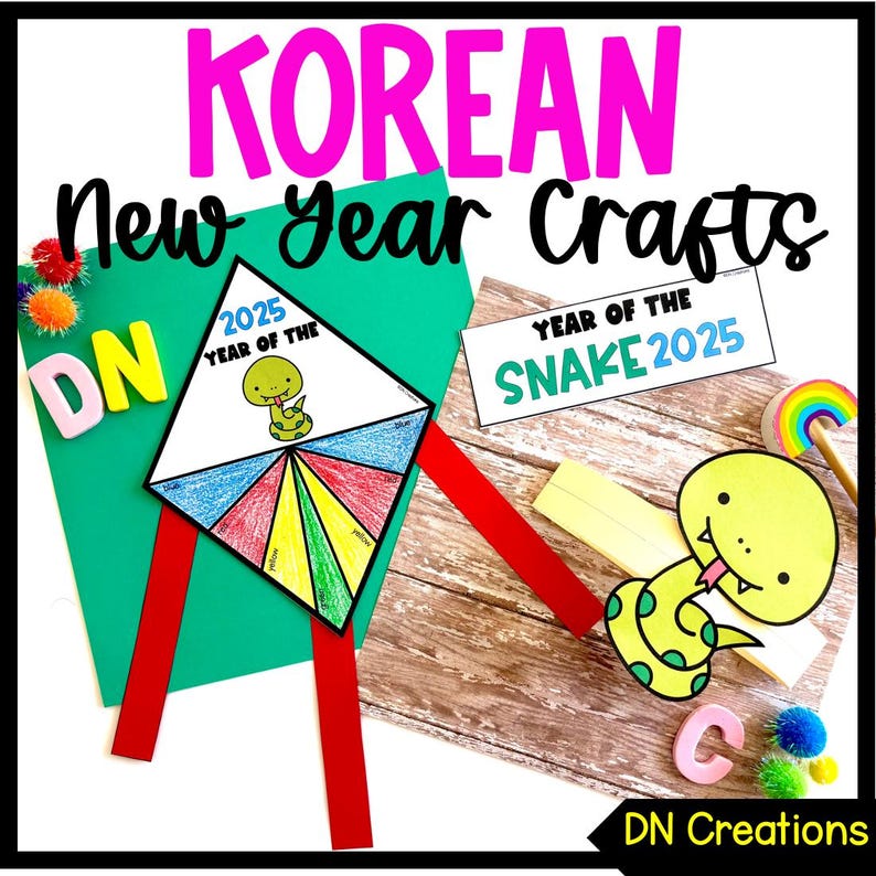 Korean New Years 2025 Craft | Seollal Craft | Year of the Snake Craft ...